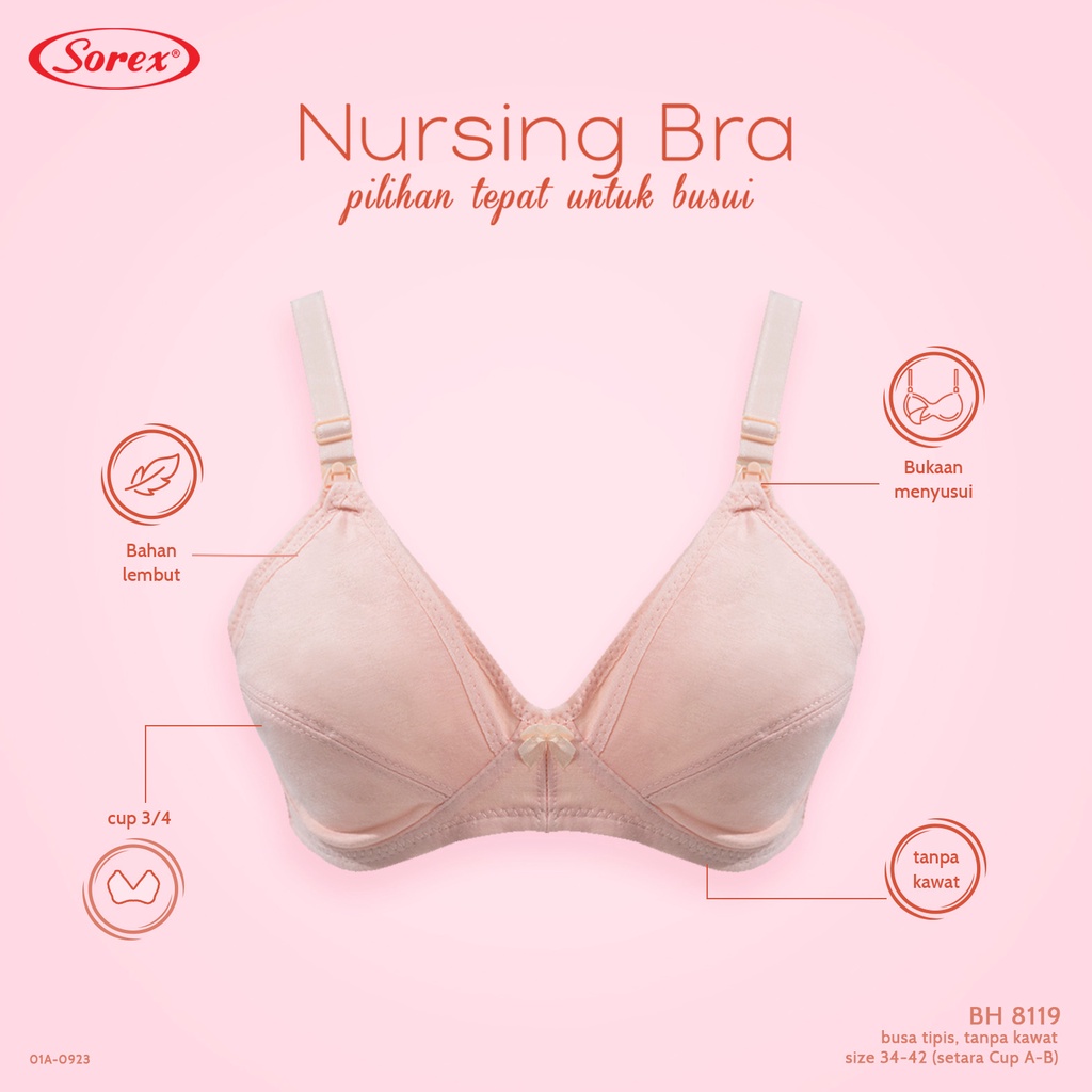 Jual BH Bra menyusui Basic 8119 sorex tanpa kawat ASLI | Shopee Indonesia