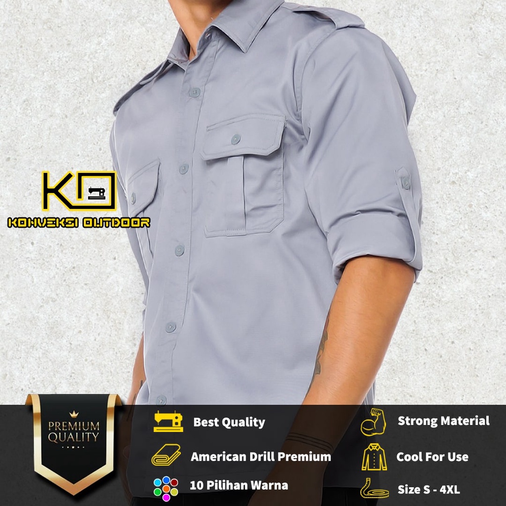 Jual 12.12 SERAGAM SALE / BAJU KEMEJA PDL LAPANGAN OUTDOOR INDOOR PRIA LENGAN PANJANG - Seragam ...