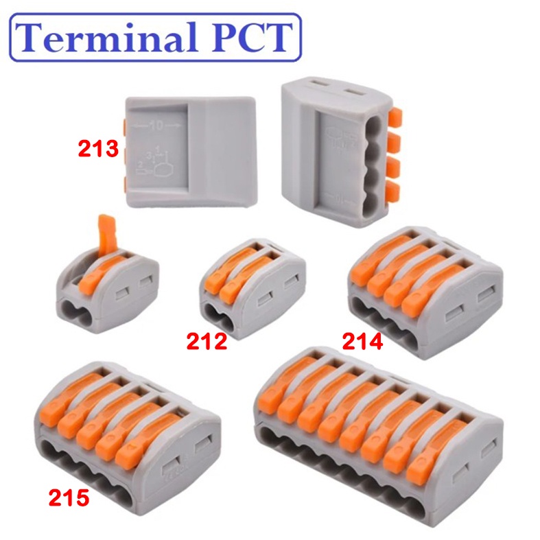 Jual (OML) Konektor WAGO Terminal Block Penghubung Kabel PCT212 PCT213 PCT214 PCT215 PCT218 ...