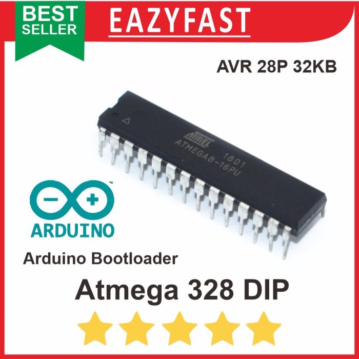 Jual Ic Atmel Atmega At Mega 328 Dip Atmega328 Chip Bootloader Arduino