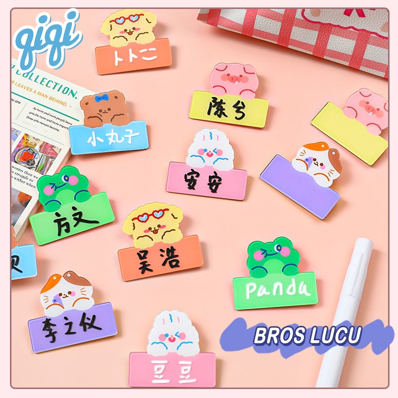 Jual Papan nama pin bros lucu, Klip Papan Nama Akrilik, Acrylic Name ...