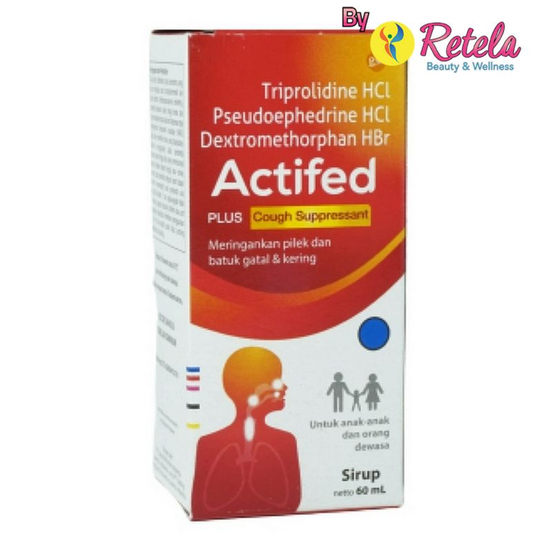 Jual ACTIFED MERAH PLUS COUGH SUPPRESSANT SYRUP 60ML | Shopee Indonesia