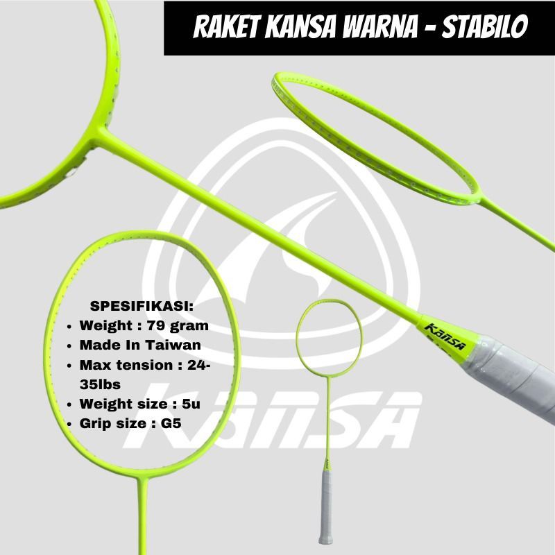 Jual RAKET BADMINTON KANSA WARNA 24-35 LBS MADE IN TAIWAN ORIGINAL ...