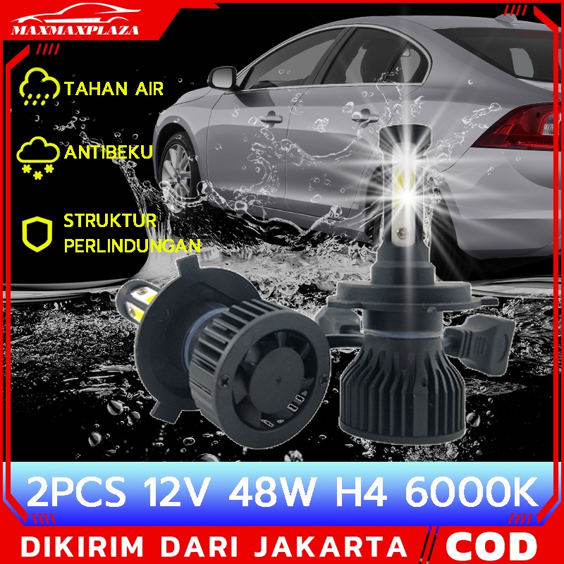 Jual Dikirim 2Pcs Lampu LED X7 COB 4 Sisi Mobil H4 12V/24V 48W /Lampu ...
