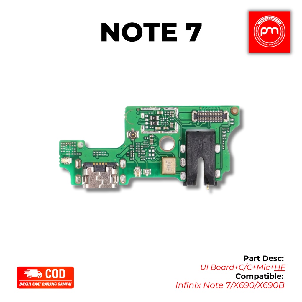 Jual UI Board Konektor Cas Infinix Note 7 Connector Charger X690 Papan ...