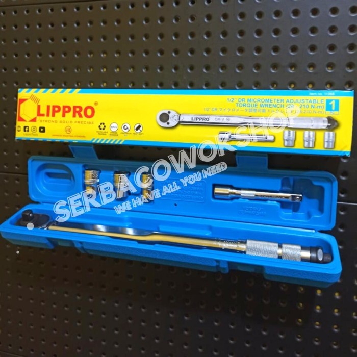 Jual Lippro Kunci Momen Kunci Torsi Moment Torque Wrench 28 - 210 NM ...