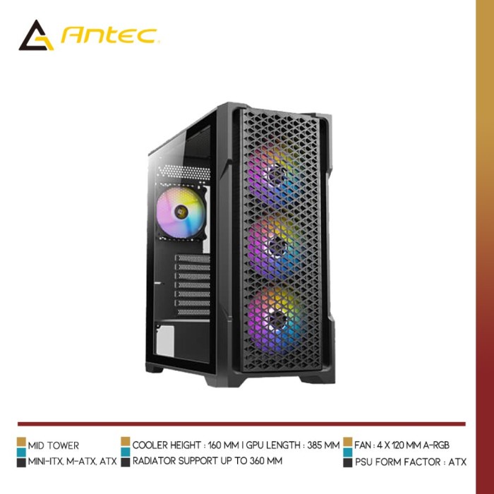 Jual Casing ANTEC AX90 | ATX Mid-Tower Free 4 Fan RGB | Shopee Indonesia