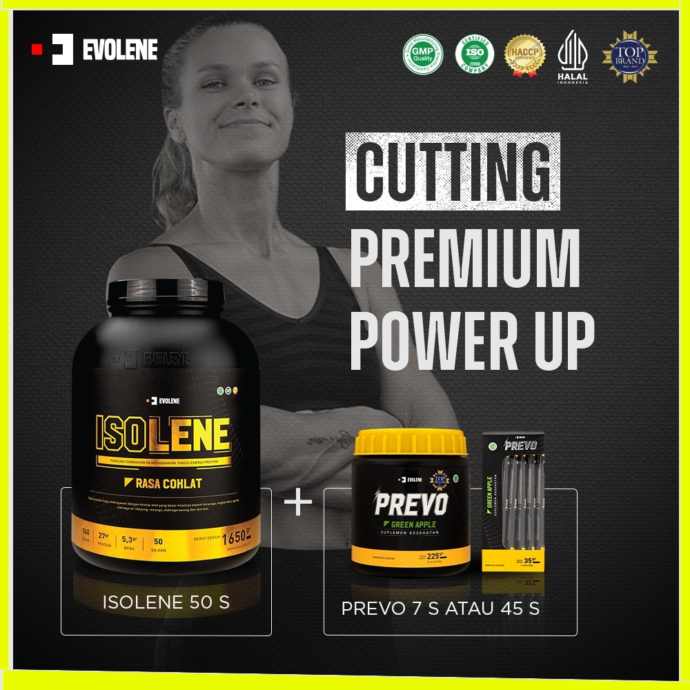 Jual Bundling Cutting Premium Power Up (ISOLENE 50 SERVING + PREVO 1 ...