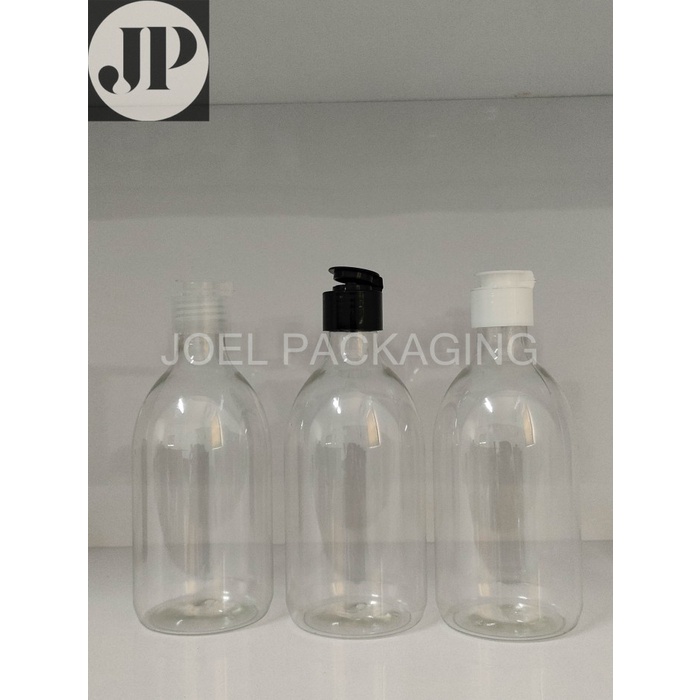 Jual Botol 300Ml Oval Clear Fliptop Jamur Putih Hitam Clear N24 Pet ...