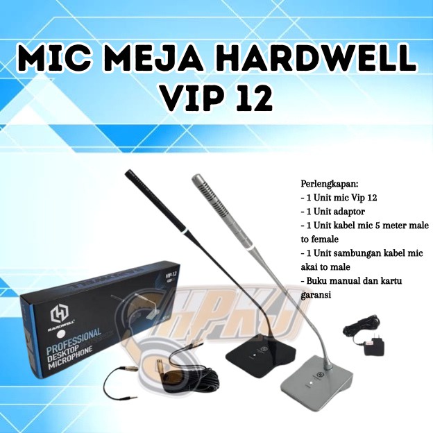 Jual Mic Meja Podium Hardwell VIP 12 Microphone Conference VIP12 | Shopee Indonesia