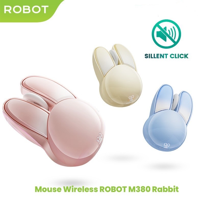 Jual Mouse ROBOT M380 Wireless Mouse Silent Key MOTIF Rabbit | Shopee ...