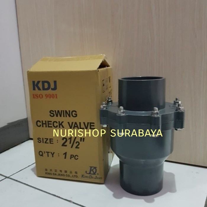 Jual Check Valve / Checkvalve PVC KDJ 2 1/2" atau 2.5" atau 2 1/2 inch in dim (MODEL KLEP ...