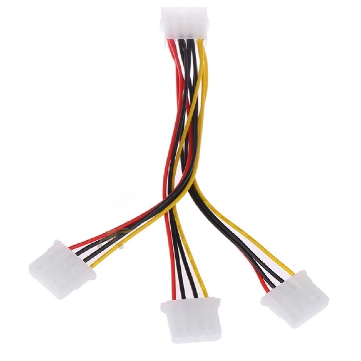 Jual Kabel Molex 4 Pin Splitter 1 to 3 cabang cable pc power fan case ...