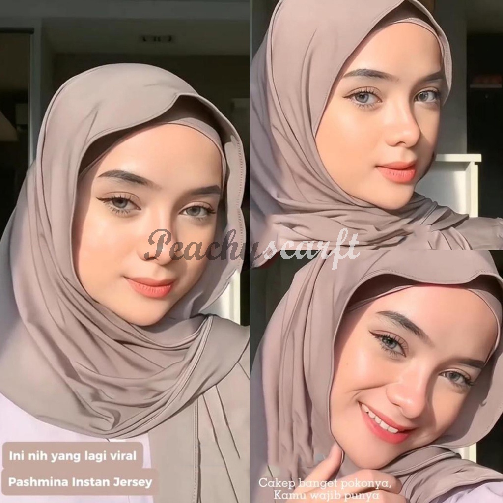 Jual Hijab Instan Pashmina Oval Bando Jersey Premium | Jilbab Pashmina ...