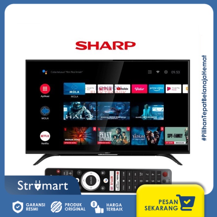 Jual TV LED 50" SHARP 2T-C50EG1I GOOGLE TV | Shopee Indonesia