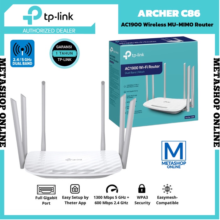 Jual TP-link Archer C86 AC1900 Wireless MU-MIMO Wi-Fi Router TPLINK ...