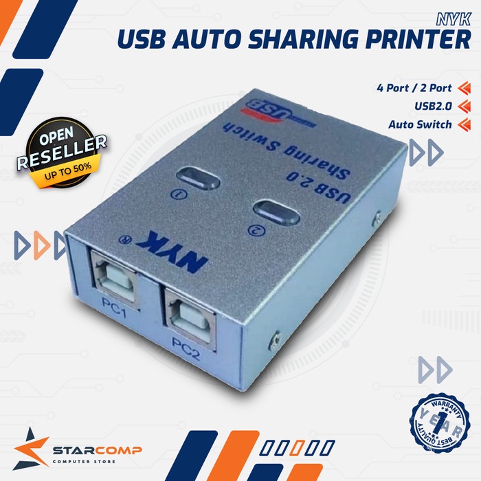 Jual NYK Auto Switch Printer USB Sharing Switch | Shopee Indonesia