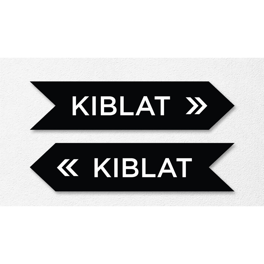 Jual Sign Label Kiblat Akrilik | Papan Petunjuk Arah Akrilik | Kiblat ...