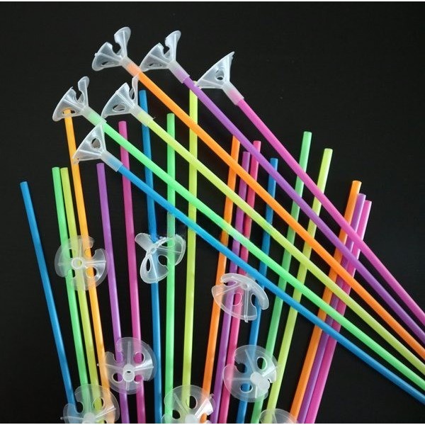 Jual (HASANS PARTY)[25 Pcs] Stick Balon + Cup / Stik Balon / Tangkai ...