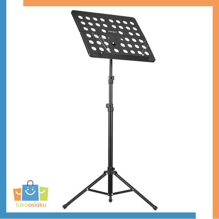 Jual Stand Partitur Buku Musik Dengan Penjepit Bisa Diputar 180 Derajat ...