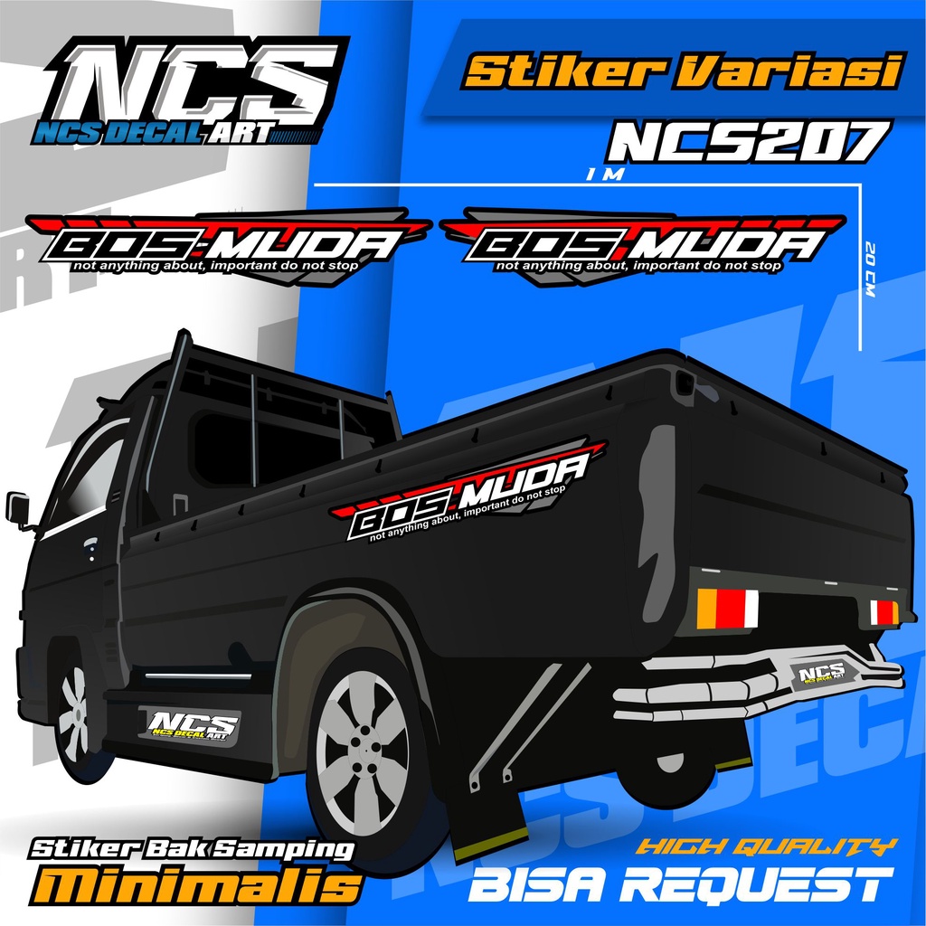 Jual Stiker Bak Samping Pick Up L300 Stiker Variasi All Pick Up Carry ...
