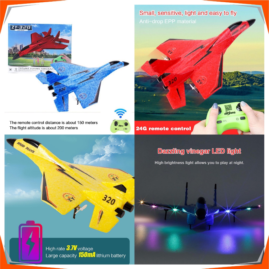 Jual Mainan Pesawat Jet Mainan Remote Control RC Plane Foam ZY-320 ...