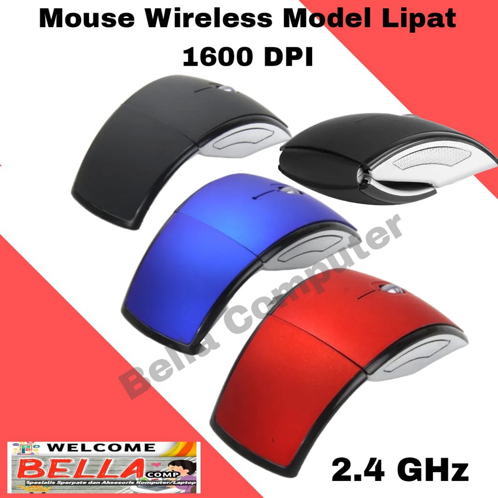 Jual 2.4G Mouse Lipat Nirkabel Mouse Tanpa Kabel USB/Mouse wireless ...