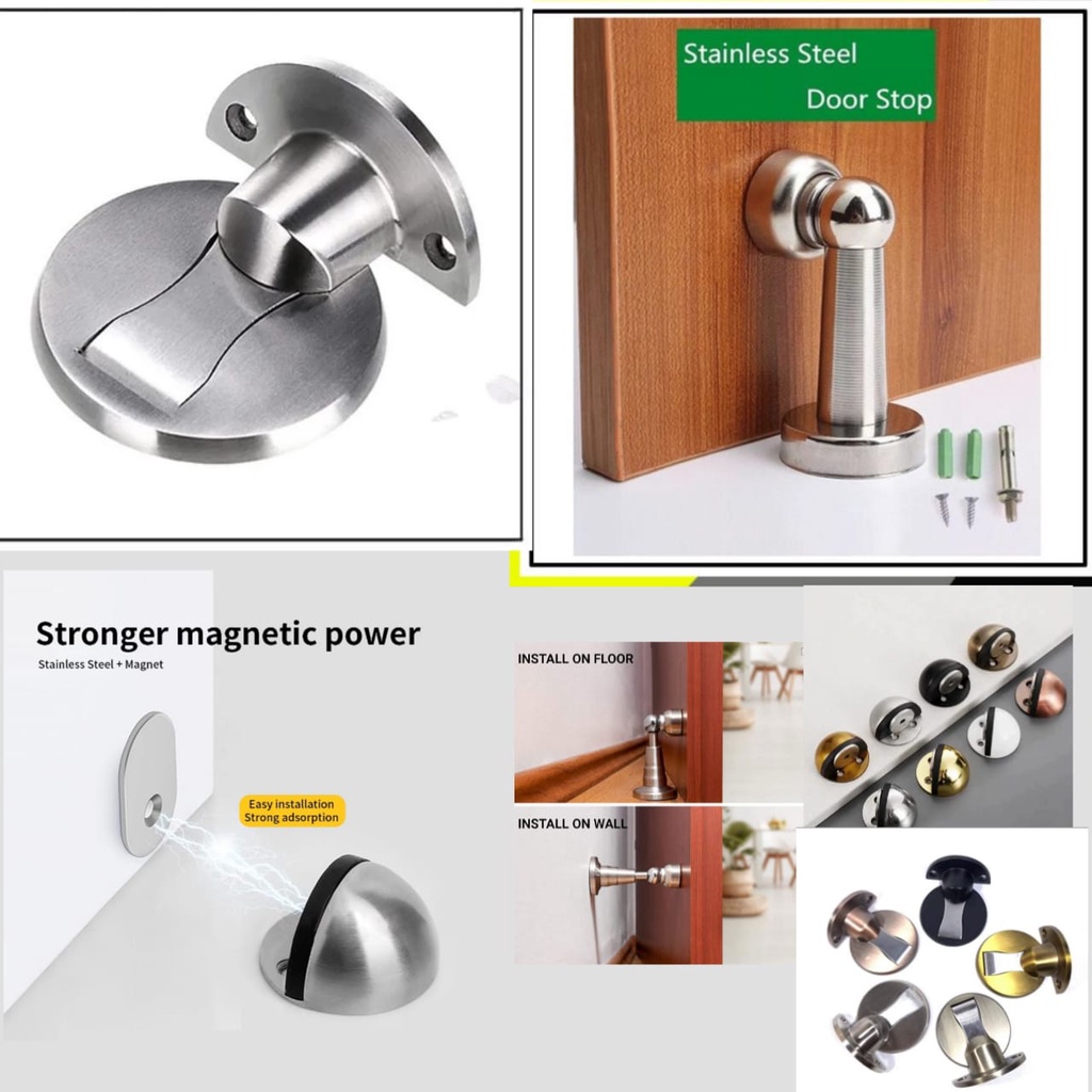 Jual Door Stop Magnet Stopper Penahan Pintu Ganjal Pengaman Baut Tempel ...