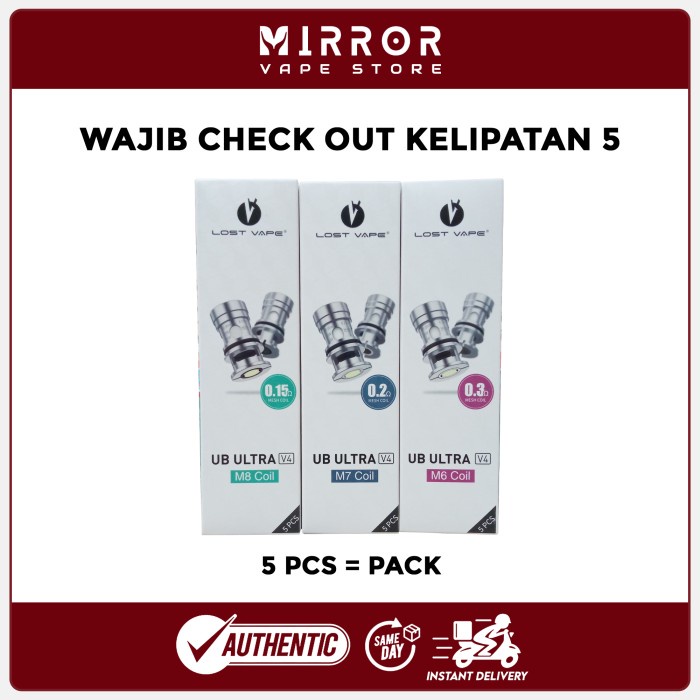 Jual Lost Vape UB Ultra V4 M8 0.15 Ohm Coil Original | Shopee Indonesia