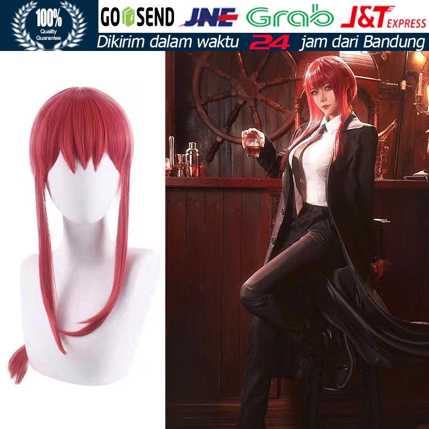 Jual Wig Makima Cosplay Chainsaw Man Orang Dewasa/Anak-Anak Dapat ...