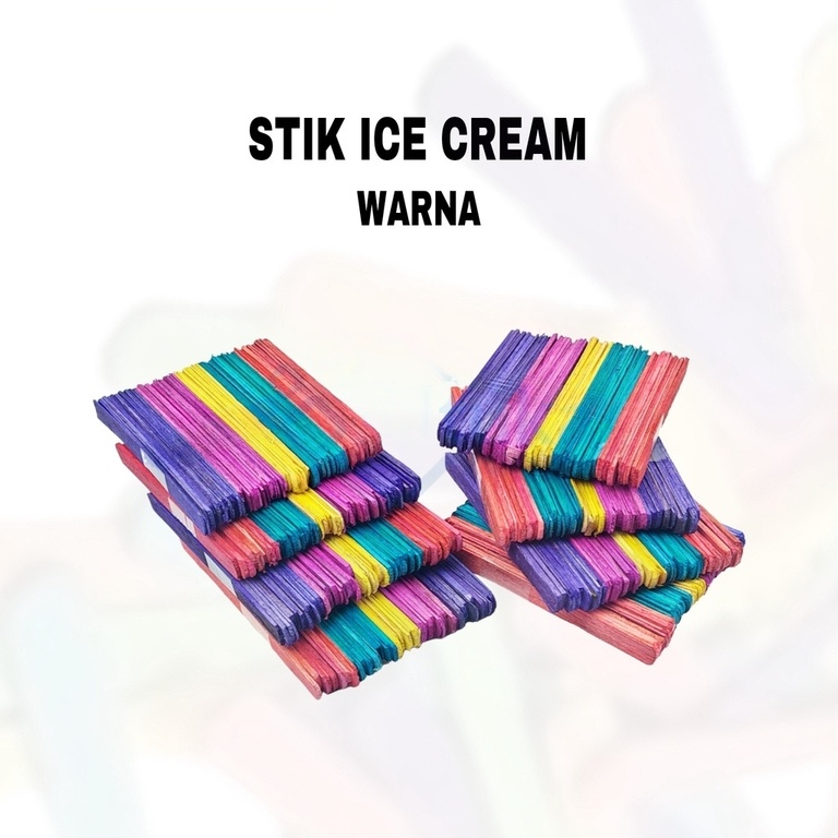 Jual STICK ICE CREAM WARNA WARNI || STIK ES KRIM KAYU KERAJINAN ...