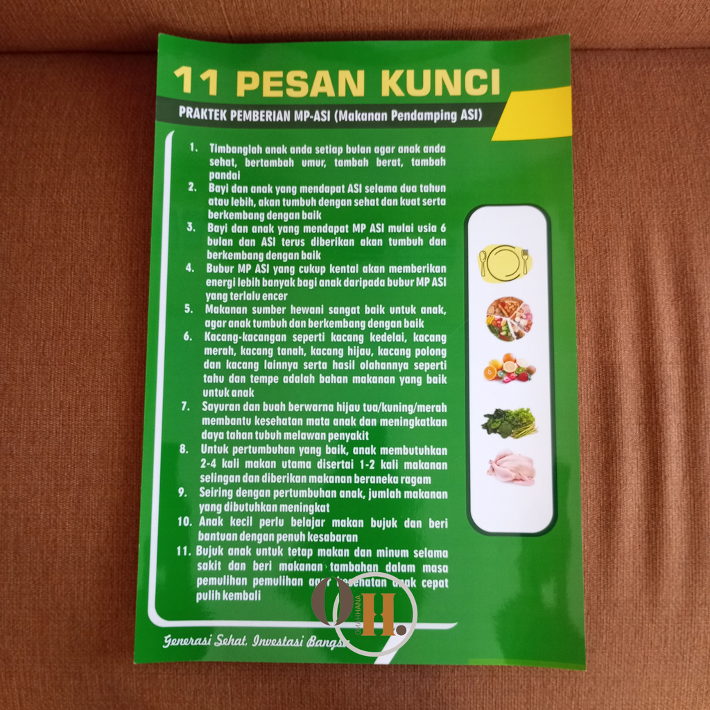 Jual Poster 11 kunci pemberian MP-ASI - Poster makanan pendamping ASI ...