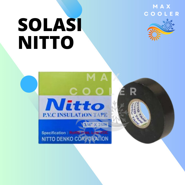 Jual ISOLASI NITTO / ISOLASI LISTRIK / PVC INSULATION TAPE 3/4 FOR ...