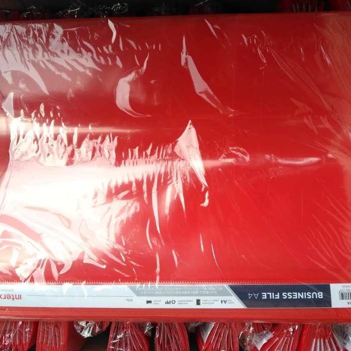 Jual inter X folder business file A4 merah ( isi 12 ) | Shopee Indonesia