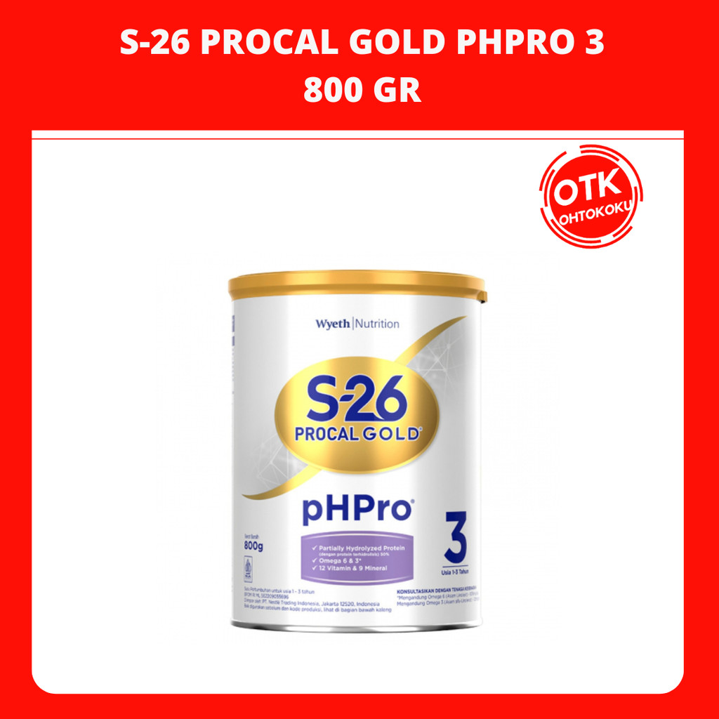 Jual S-26 Procal Gold PhPro 3 Susu Pertumbuhan Usia 1-3 Tahun 800 gr ...