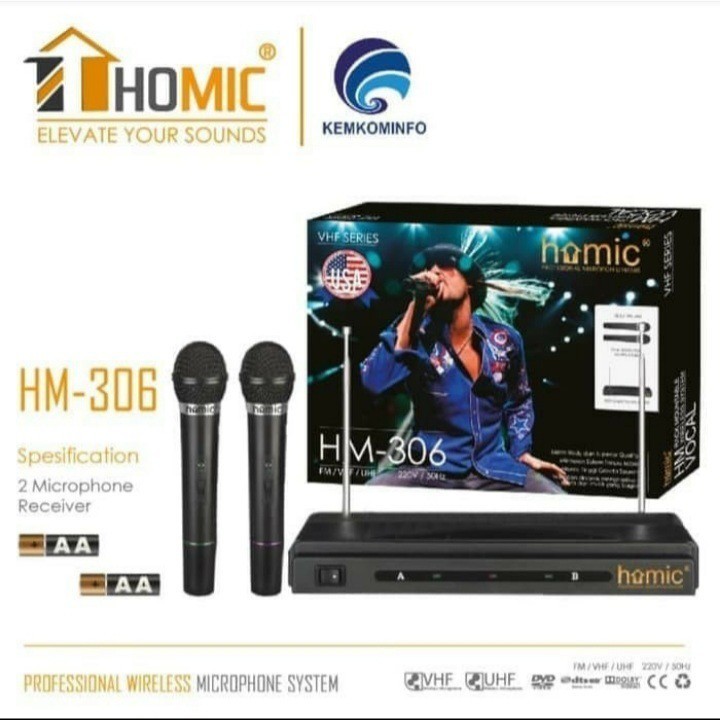 Jual Mic Wireless Double Microphone / Mic Tanpa Kabel / Microphone ...
