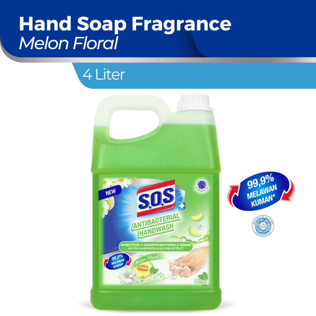 Jual SOS Hand Soap Fragrance Anti Bacterial 4L | Shopee Indonesia