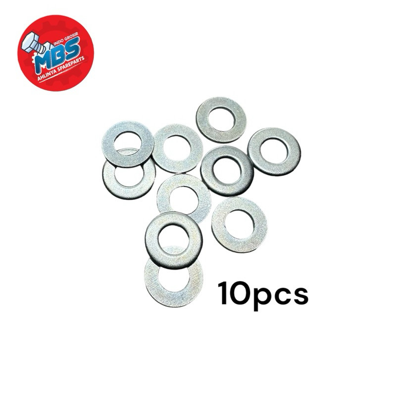 Jual 10 pcs RING M6 BAUT 10 WASH COD | Shopee Indonesia