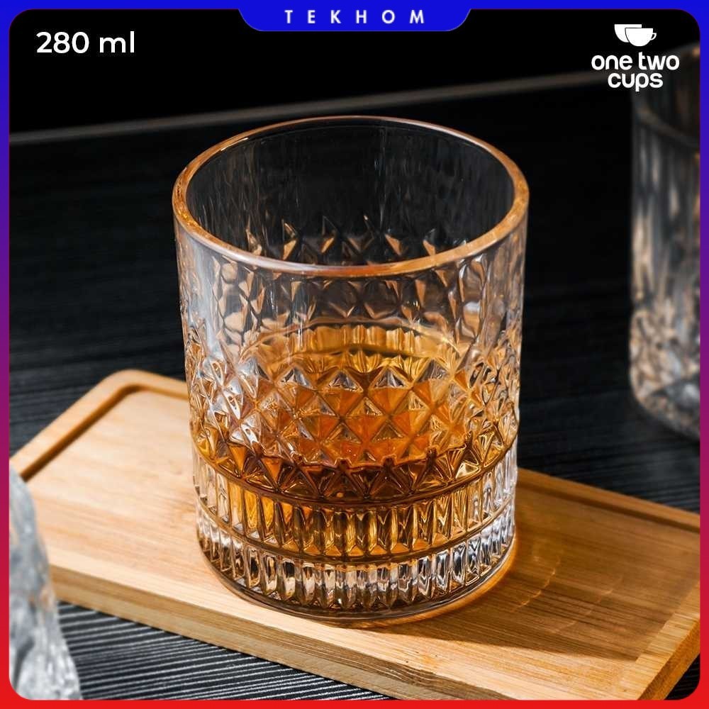 Jual One Two Cups Gelas Whisky Crystal Old Fashioned Rock Glass 280ml - YJ10 | Shopee Indonesia