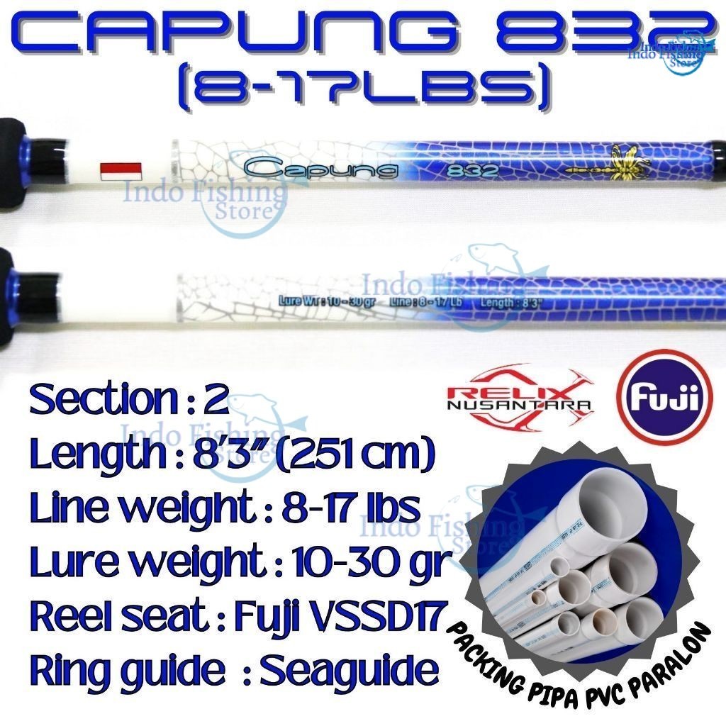 Jual Joran Pancing Relix Nusantara Capung 832ML 8-17Lbs 902ML 10-25Lbs ...