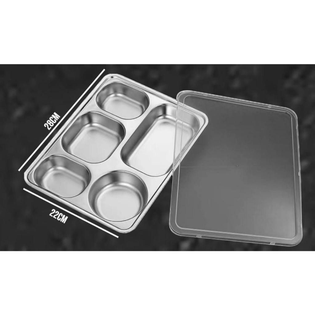Jual ( CLS ) Kotak Makan Lunch Box 5 Sekat / Piring Makan Stainles ...