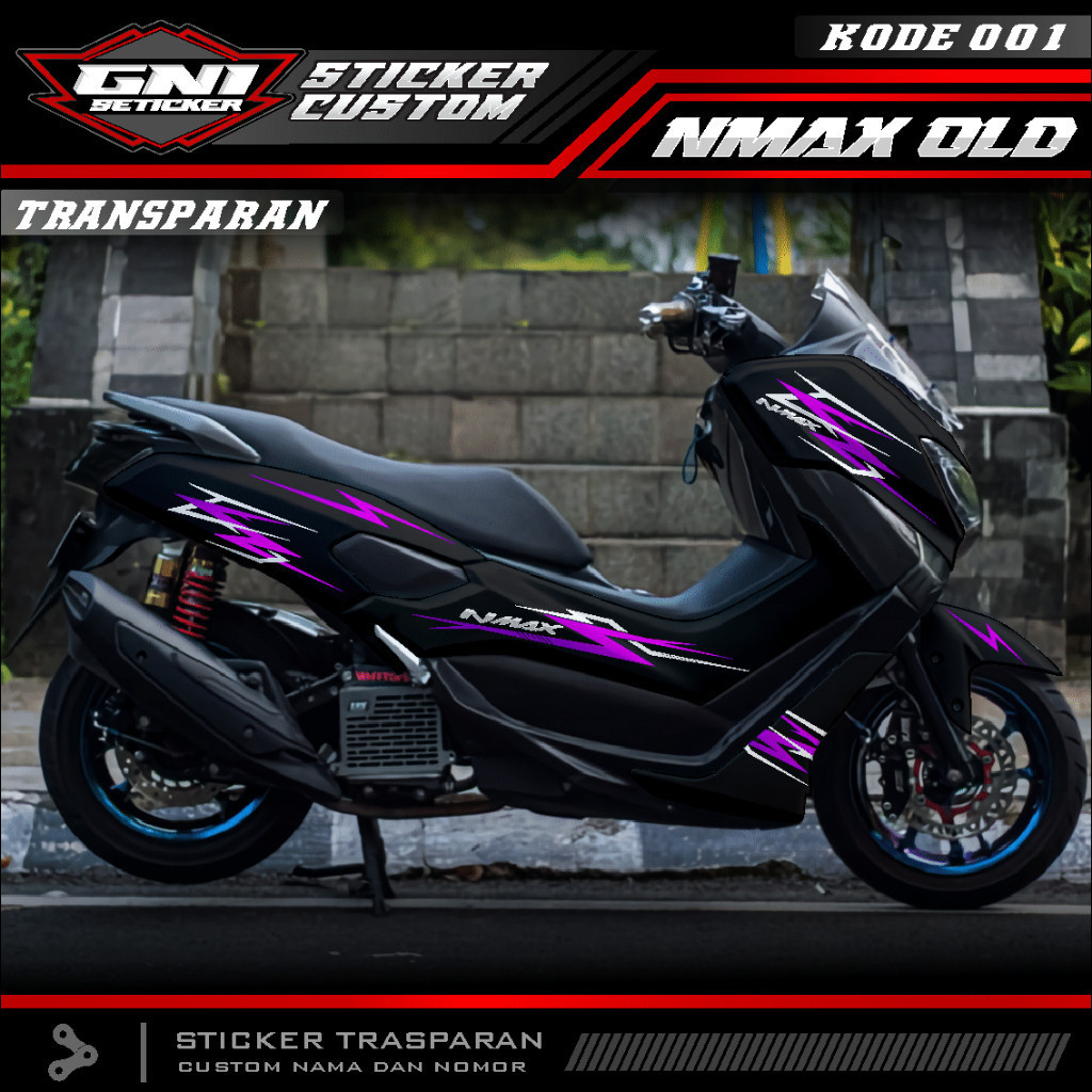 Jual Sticker Striping Transparan UV NMAX OLD VVA Simple List Nmax 2016 ...