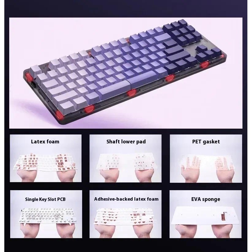 Jual DAREU EK87 Pro Mechanical Keyboard Tri-mode Wireless Gasket ...