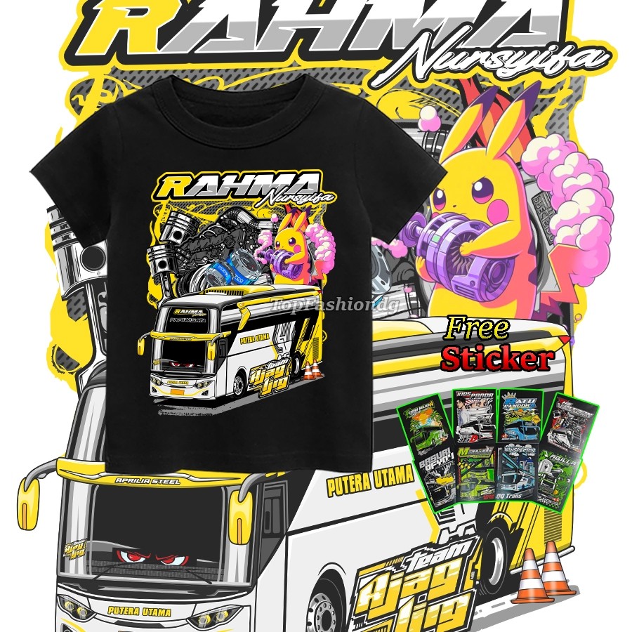 Jual TWISSTER - Baju Anak Bus RAHMA NURSYIFA Jb5 Kaos Vektor Bus ...