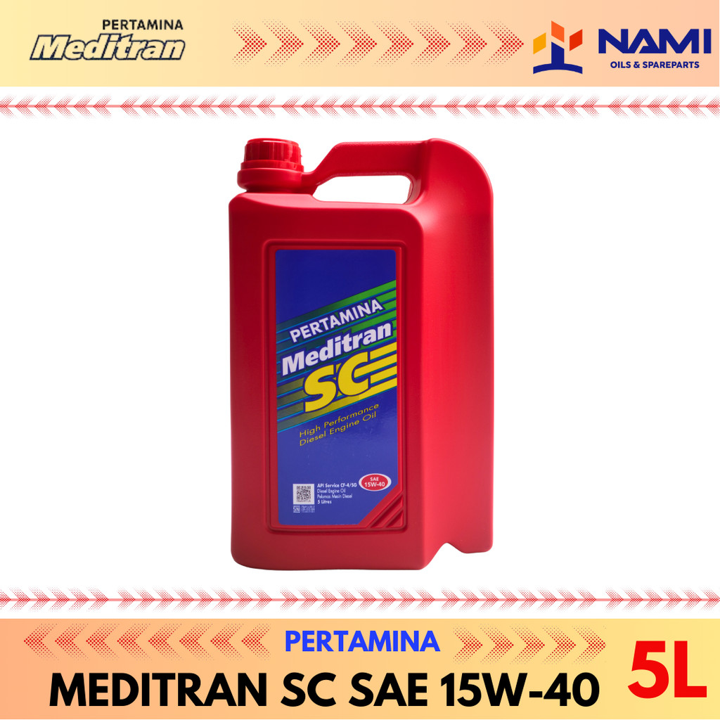 Jual *PERTAMINA MEDITRAN SC SAE 15W-40 (5L) GALON* Oli Pelumas Mesin Diesel – Original | Shopee ...