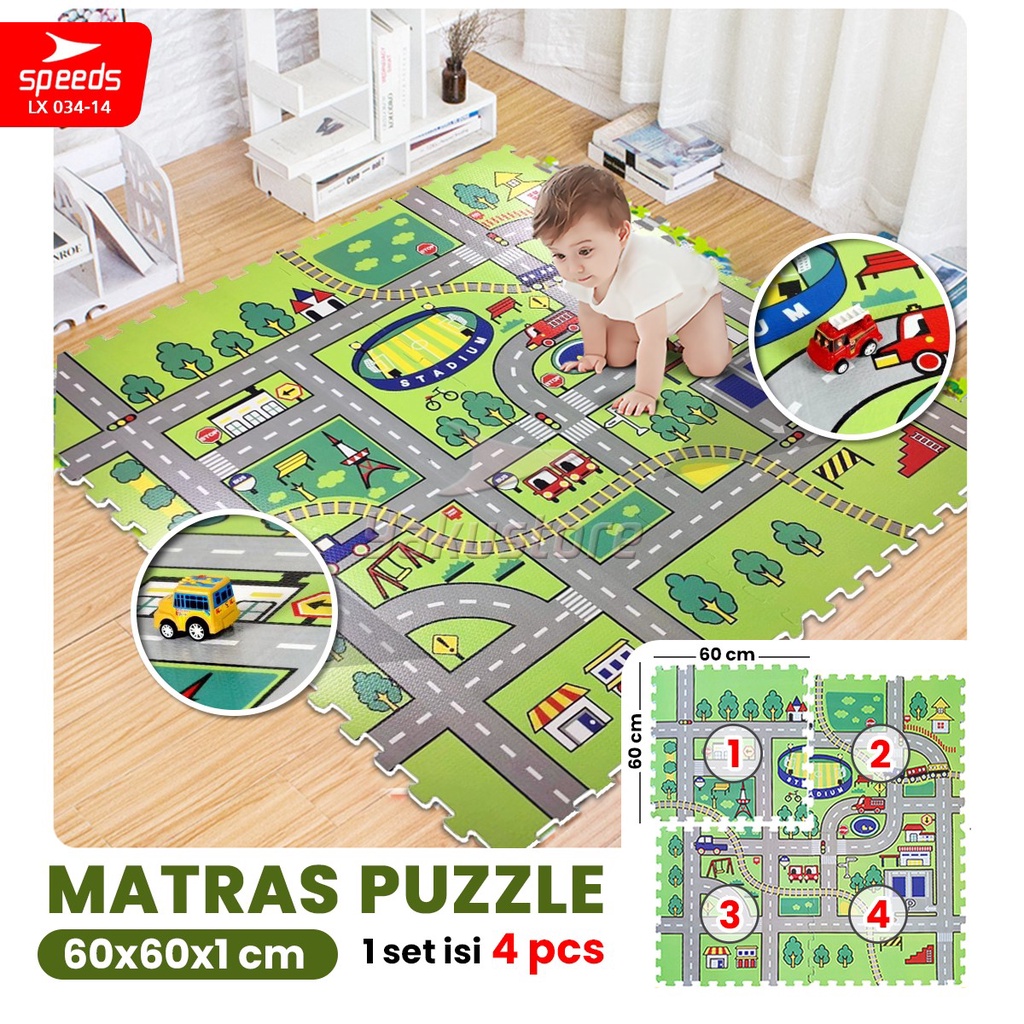 Jual SPEEDS Matras Evamat 60x60cm Matras Puzzle Karpet Puzzle Alas ...