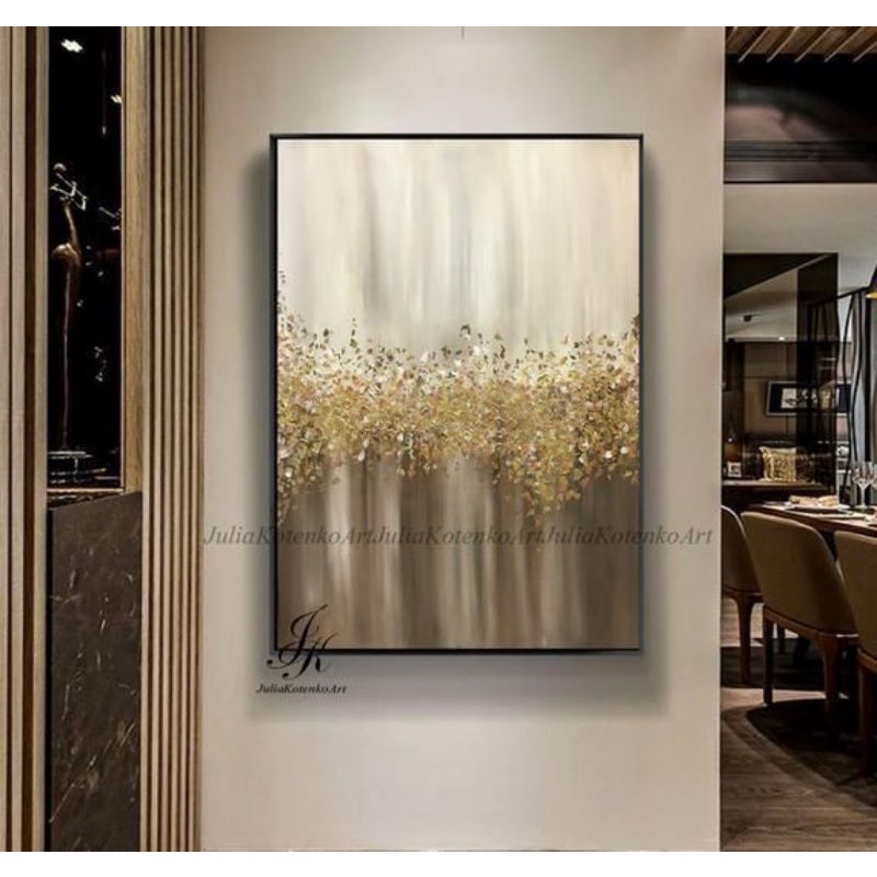 Jual lukisan abstrak modern minimalis gliter | Shopee Indonesia