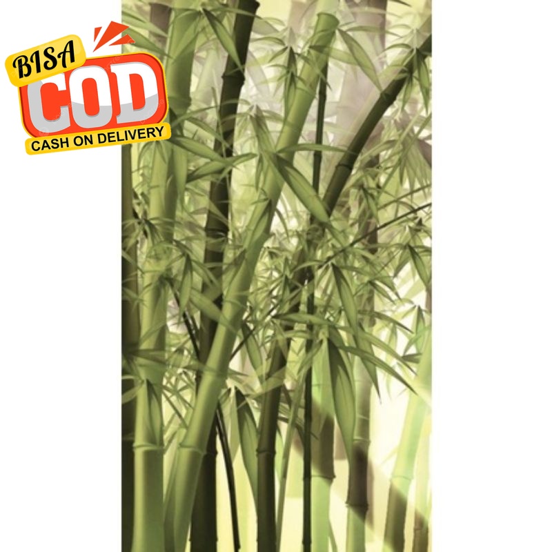 Jual Hiasan dinding lukisan bambu cetak plus bingkai ukuran 65x45 ...