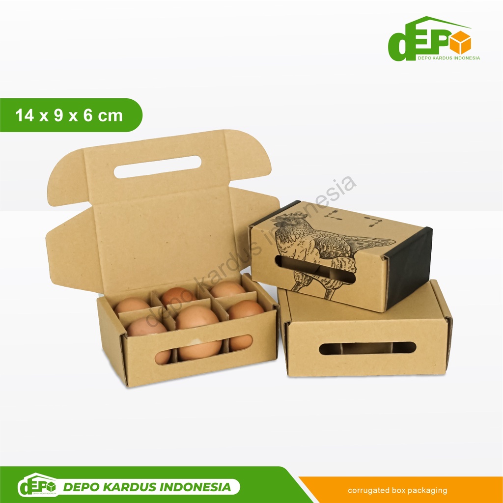 Jual Box Telur isi 6 (14x9x6) Box/kardus/Telur/Endok/Endog/Tryrelur ...