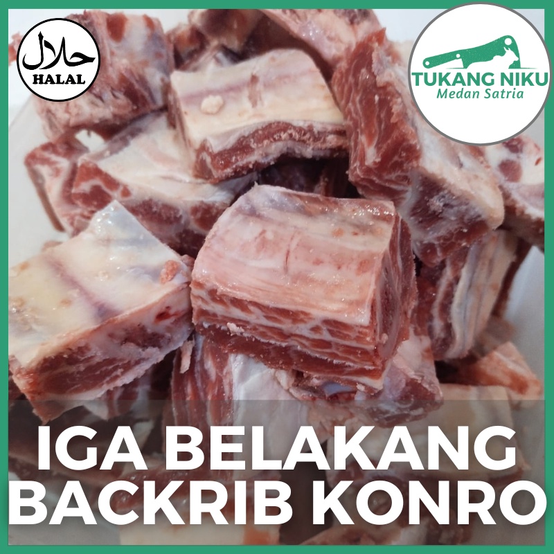 Jual Iga Belakang Sapi Backrib Konro Halal Tulang Segar Fresh Beku